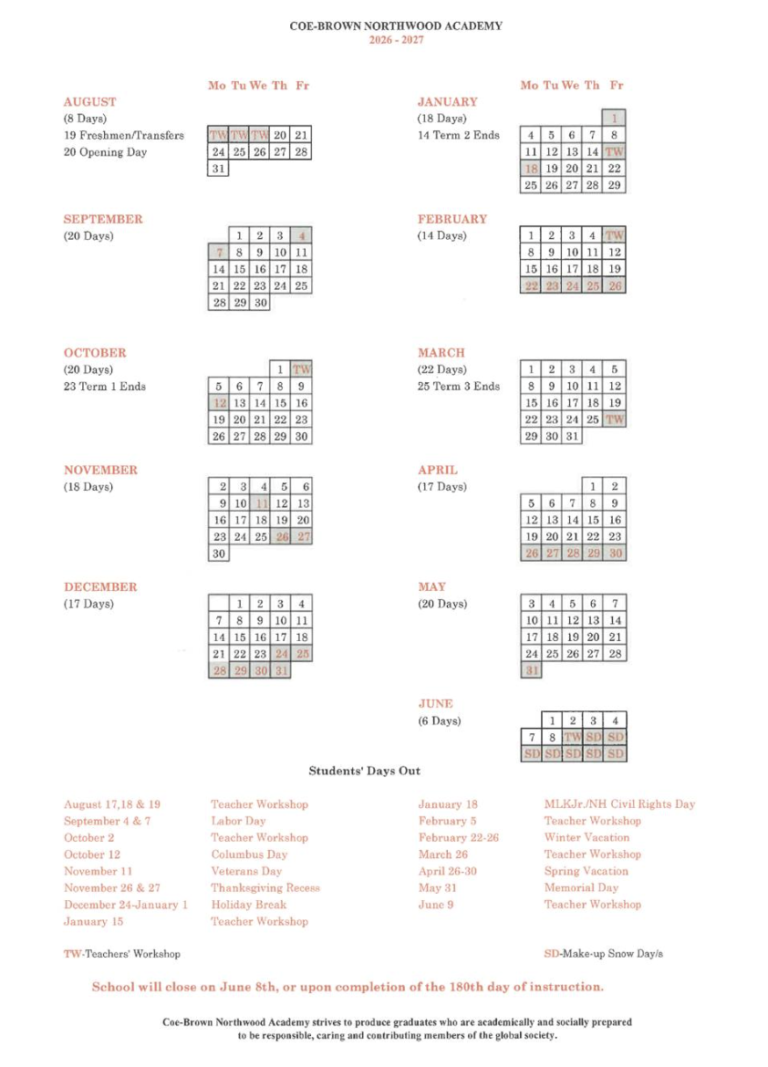 😄 Brown University Academic Calendar 2026-2027 😄 [PDF]