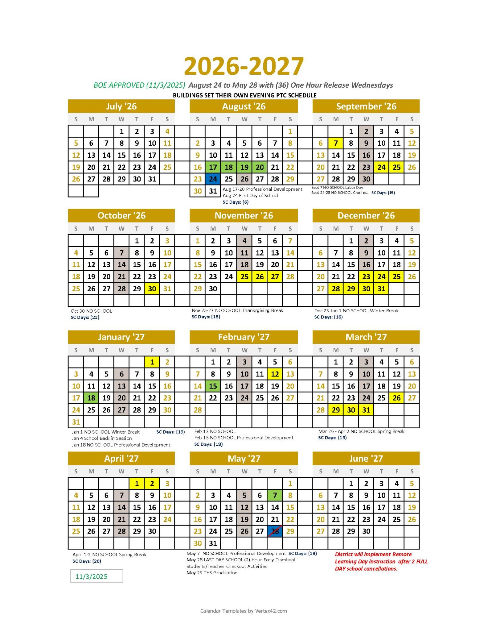 😍 Miami University Academic Calendar 2026-2027 😍 [PDF]